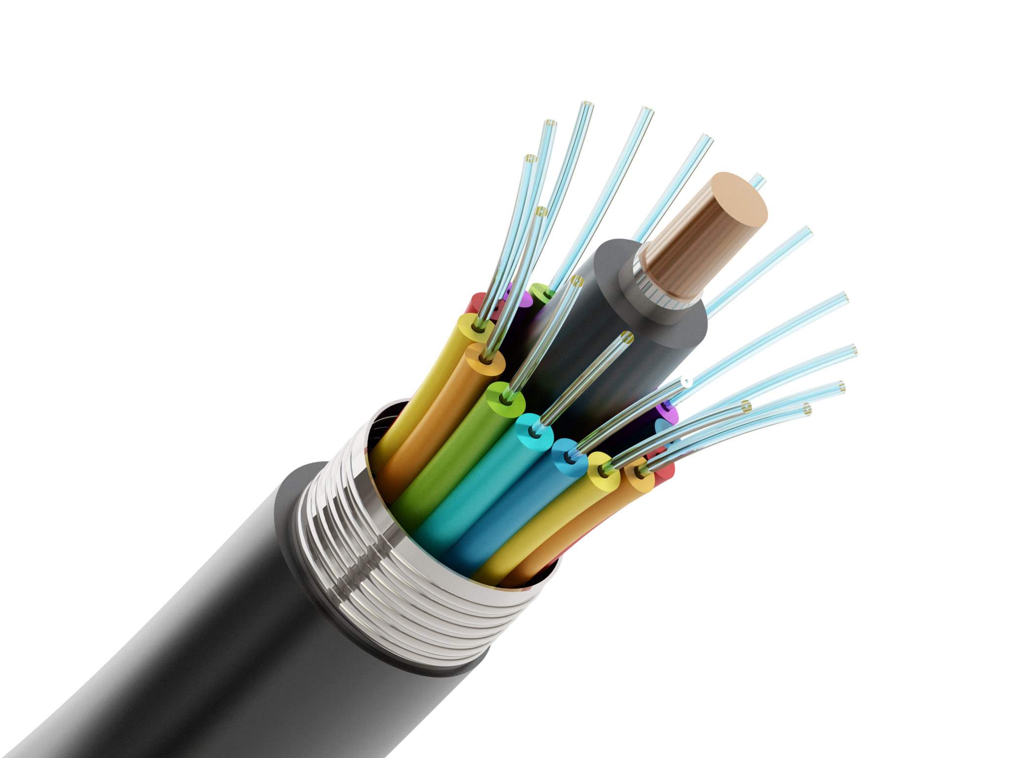 Draka UCFIBRE™ 2-24 Core UT Series, Light Armoured, Uni-tube Cable, PE ...